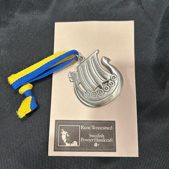 Rune Tennesmed | Jewelry | Rune Tennesmed Pewter Charm Ship With Blue ...